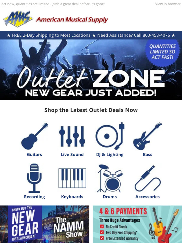American Musical Supply: All-New Open Box Outlet Gear - Hundreds of ...