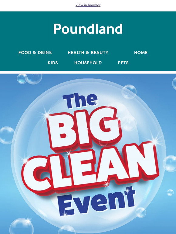 Poundshop: 🧽 Wipe Away the Chaos: THE BIG CLEAN EVENT! | Milled