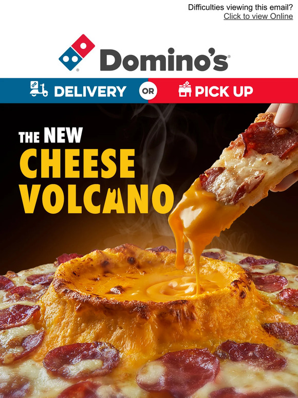 Domino's Pizza: The Cheese Volcano Pizza is here! Experience the ...