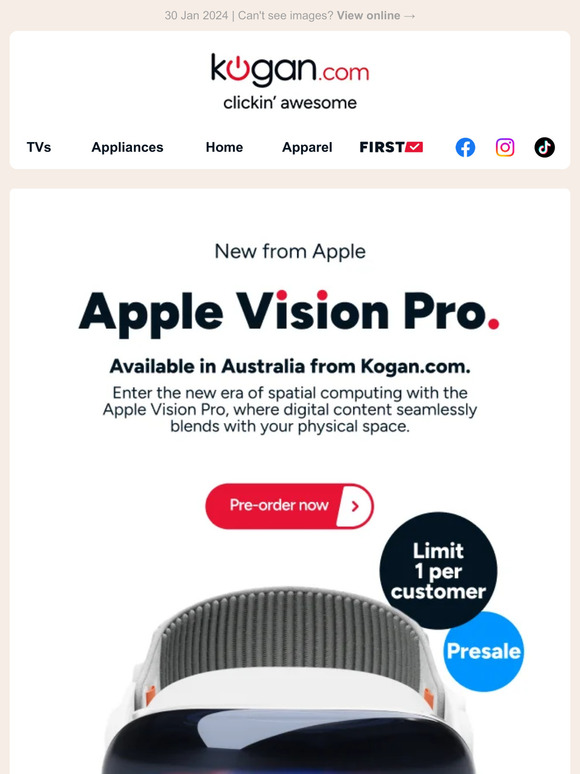 Kogan: NEW Apple Vision Pro - Now available in Australia on Kogan.com ...