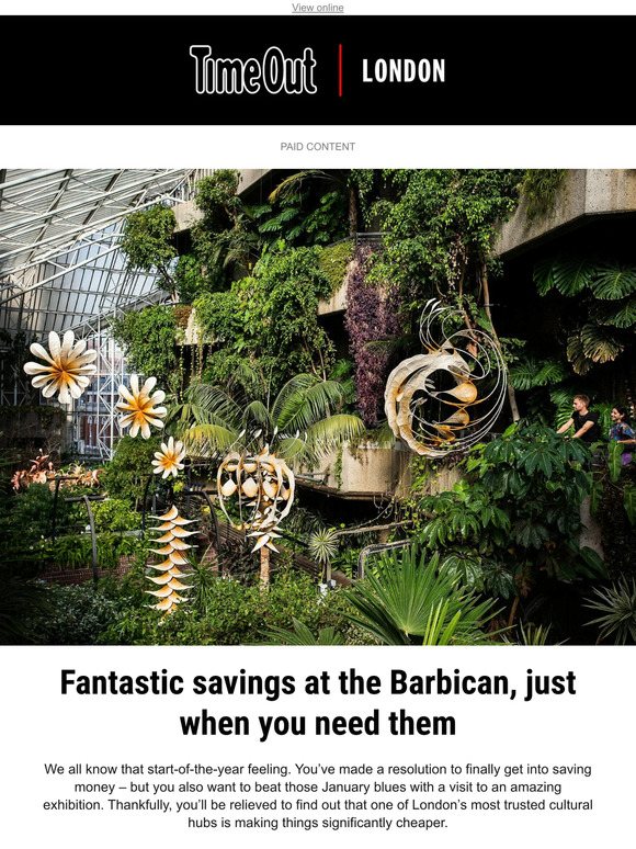 Time Out: Affordable ways to visit the Barbican 💸 | Milled