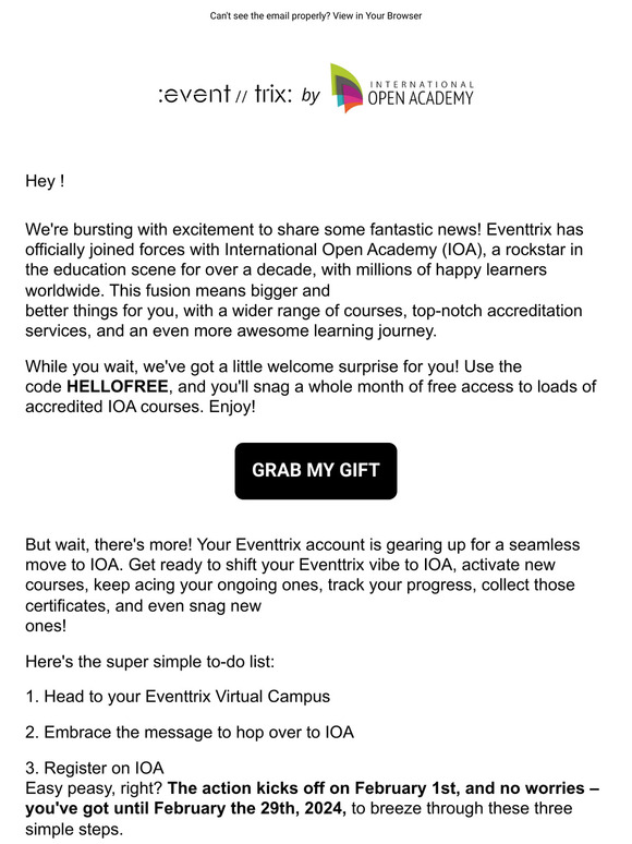 Eventtrix: Big News Alert: Eventtrix is Joining International Open Academy (IOA)! | Milled