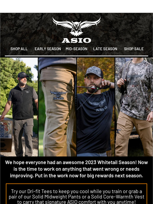 ASIO Gear: Keep up your game this off season! 🏹 | Milled