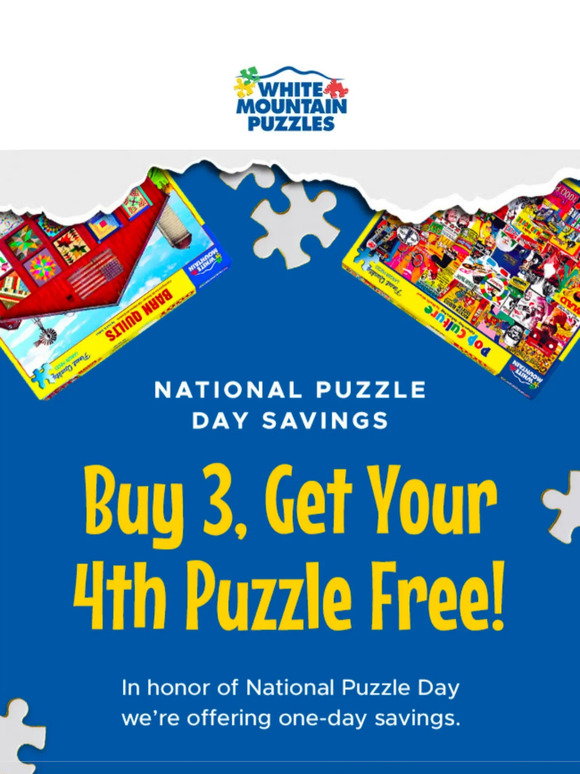 White Mountain Puzzles: 🧩 It’s National Puzzle Day! 🧩 | Milled