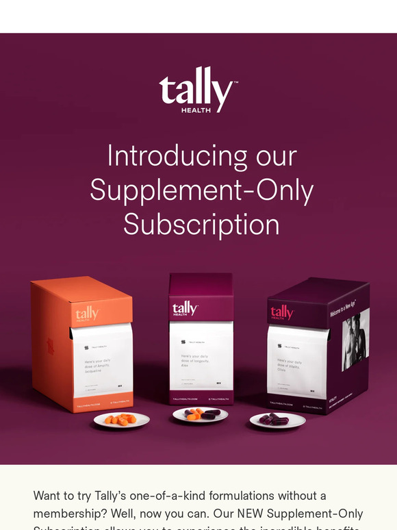 Tally Health: Tally’s NEW Supplement-Only Subscription! 💊 | Milled