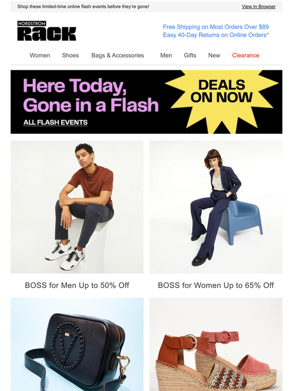 Nordstrom Rack: BOSS for Men Up to 50% Off + Women's Up to 65% Off ...