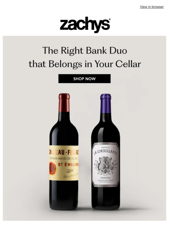 Zachys: The Right Bank Duo that Belongs in Your Cellar | Milled