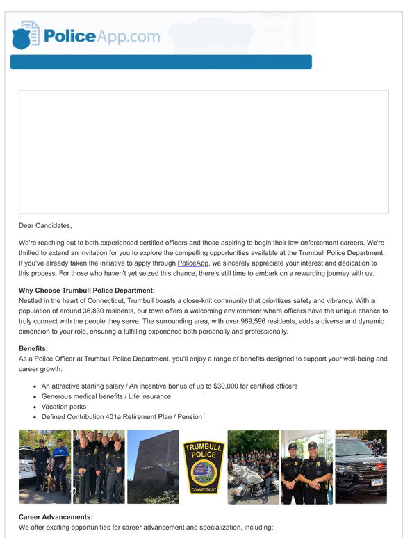 PoliceApp: PoliceApp.com: Join Trumbull PD for a Rewarding Career in ...