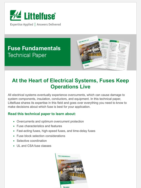 Littelfuse: Technical Paper: Fuse Fundamentals, Everything You Need to ...