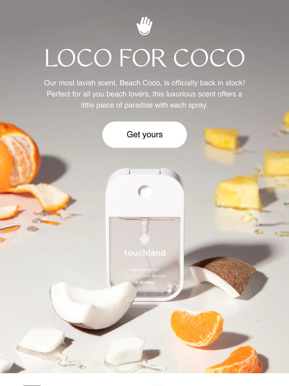 Touchland: Beach Coco is back 🥥 | Milled