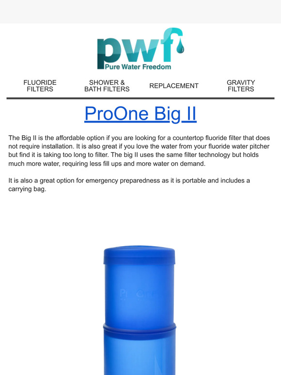 Pure Water Freedom: Big II - Affordable full sized countertop Fluoride ...