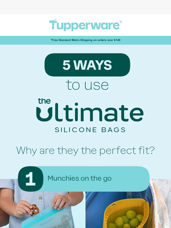 Tupperware: Top 5 tips on how to use the Ultimate Silicone Bags | Milled