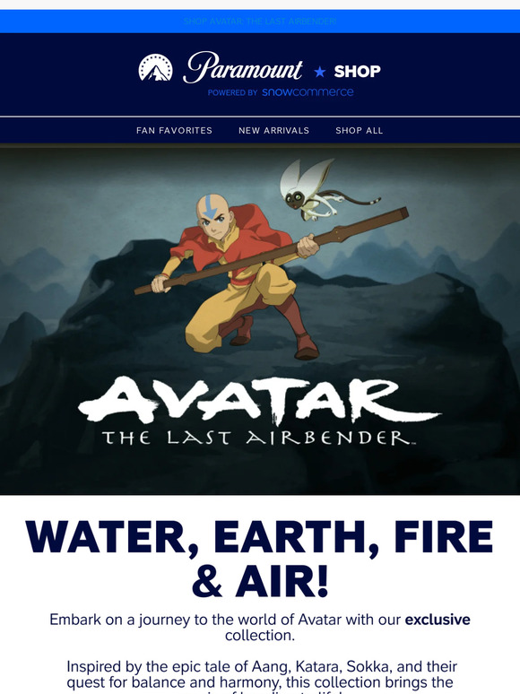Paramount: Master the Elements with Avatar: The Last Airbender Merch! | Milled