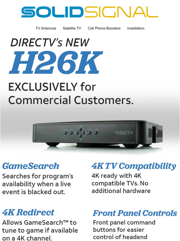 Solid Signal: See DIRECTV's New 4K Receiver! | Milled