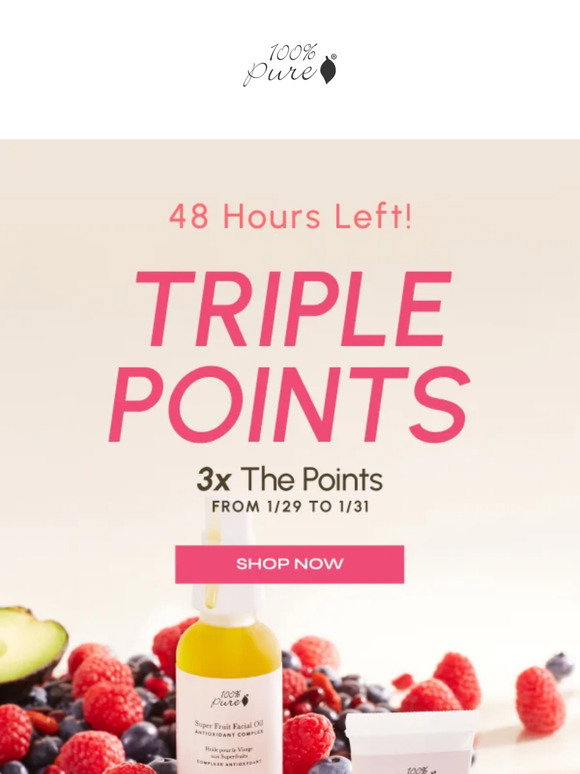 100 Percent Pure: ⏳Hurry Up - Time Is Running Out for Triple Points ...