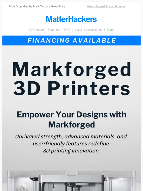 MatterHackers: Streamline Your 3D Printing with Markforged | Milled