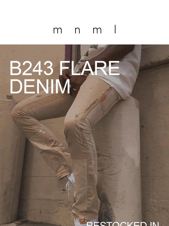 mnml: Restock Alert: the B243 Flare Denim is back 🚨 | Milled