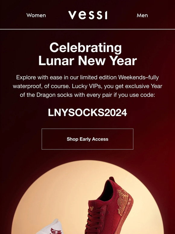 Vessi: Your VIP gift and Lunar New Year collection ⭐ | Milled