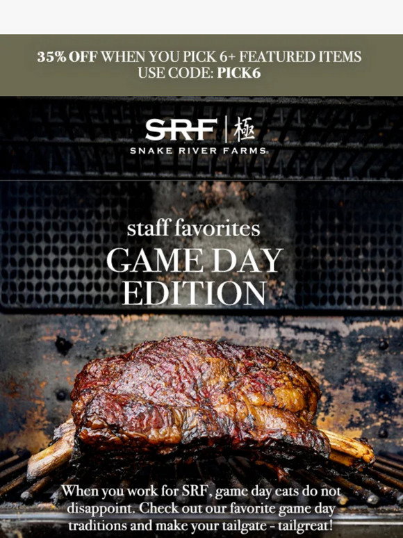 Snake River Farms: IT'S HERE📣 Game Day Staff Favorites | Milled