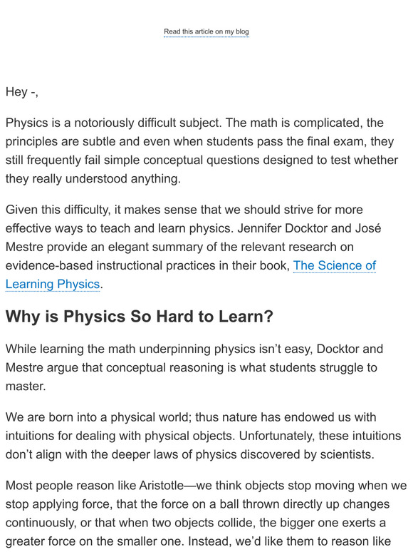 Scott Young: The science of learning physics | Milled
