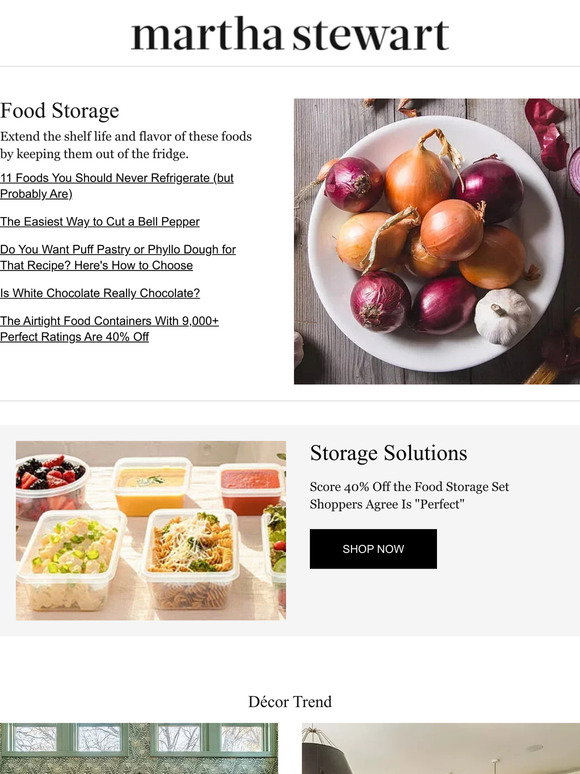 Martha Stewart: 11 Foods You Should Never Refrigerate | Milled