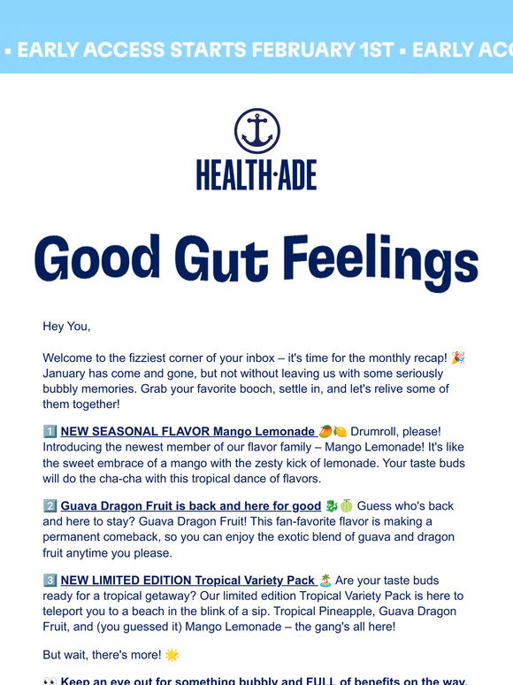 Health-Ade: January's Bubbliest Moments 💥 | Milled