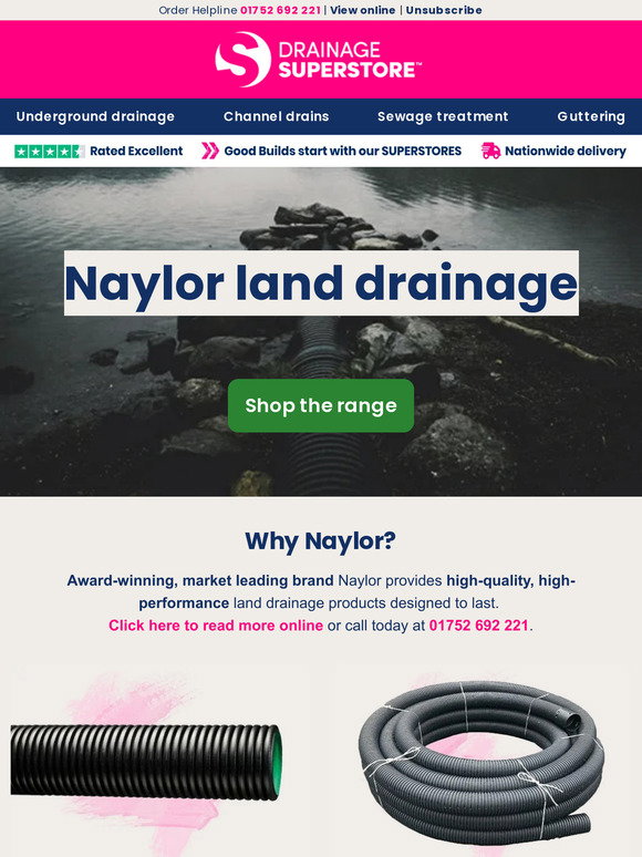 Drainage Superstore: Naylor land drainage 💧 | Milled