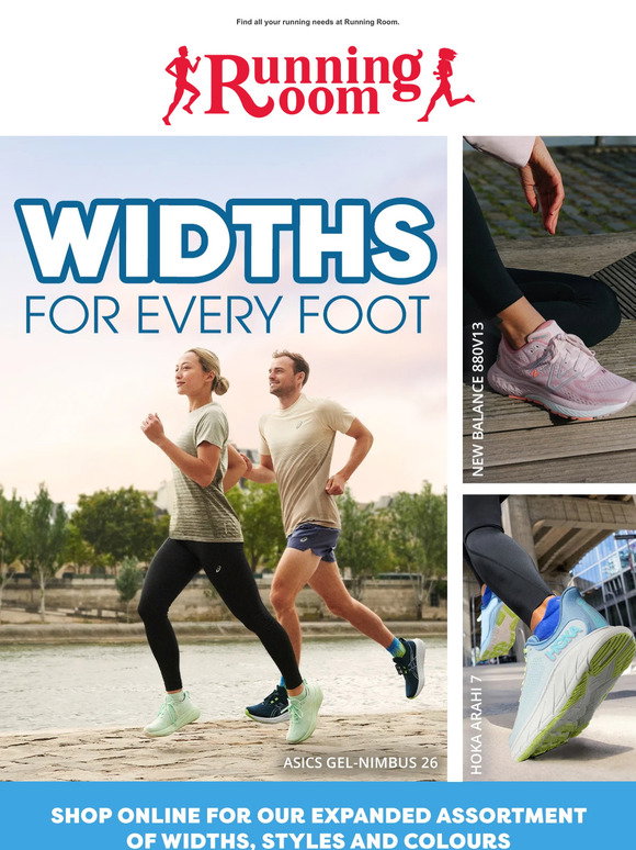 Running Room: Find Your Perfect Fit With Our Wide Range Of Widths | Milled