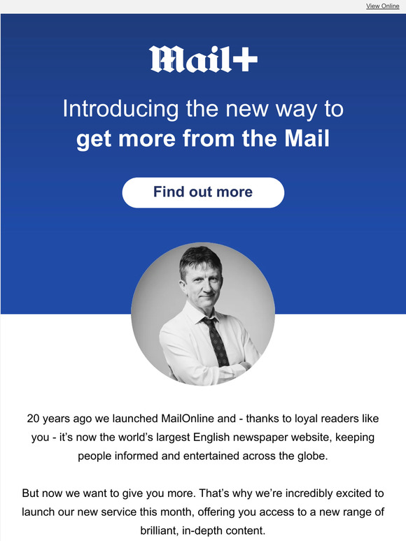 Daily Mail Experiences: Exciting news: enjoy your first month of Mail+ ...