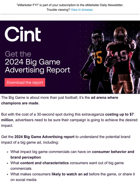 Insider Intelligence: What’s the brand impact of a Big Game ad? | Milled