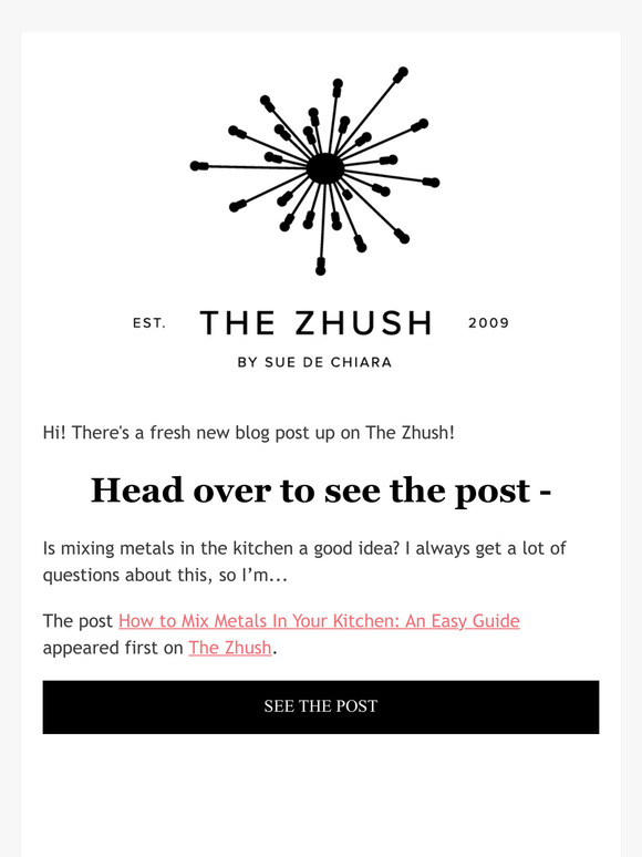 Zhush: New from Sue at The Zhush: How to Mix Metals In Your Kitchen: An ...