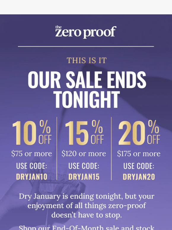 The Zero Proof: Our End-Of-Month Sale ends MIDNIGHT! | Milled