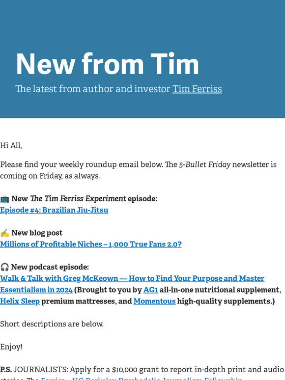 Telecom Italia: New from Tim — "Walk & Talk with Greg McKeown — How to ...