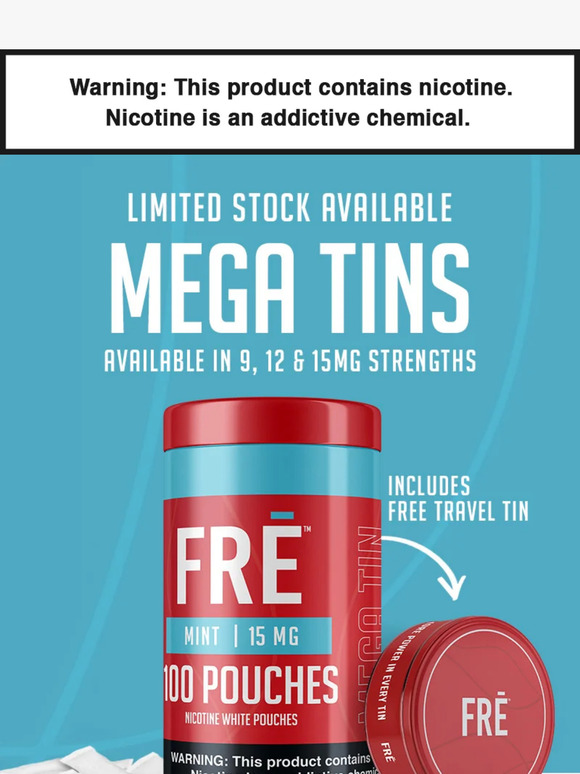 Fre Pouches: FRĒ 100-Count Mega Tins Are Back For A Limited Time | Milled
