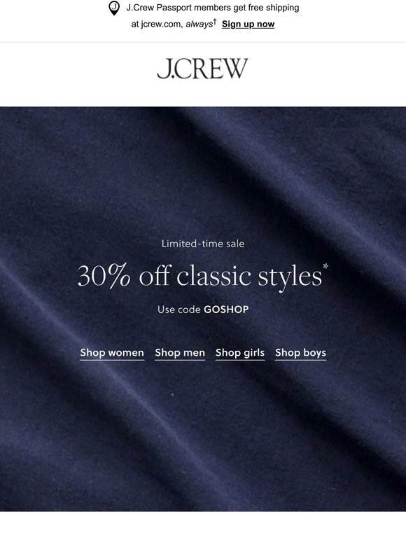 J.Crew Email Newsletters: Shop Sales, Discounts, and Coupon Codes