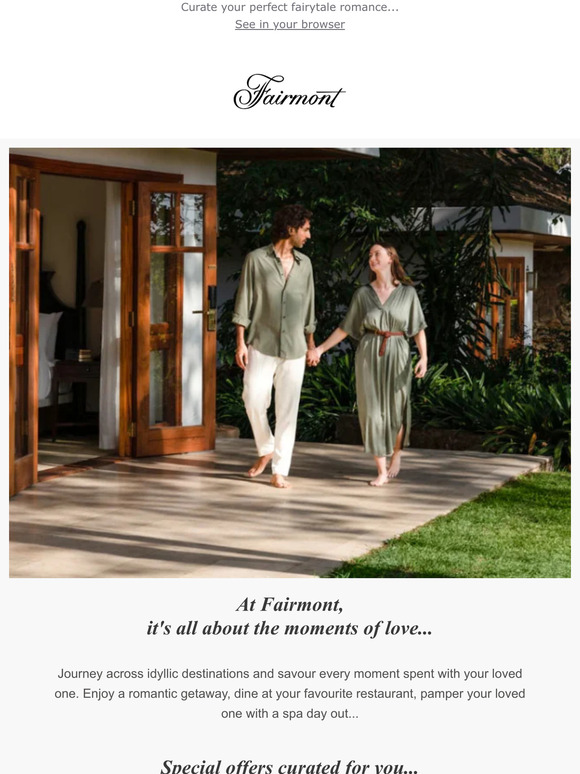 Fairmont Hotels & Resorts: 💕 —, it's time to celebrate love! | Milled