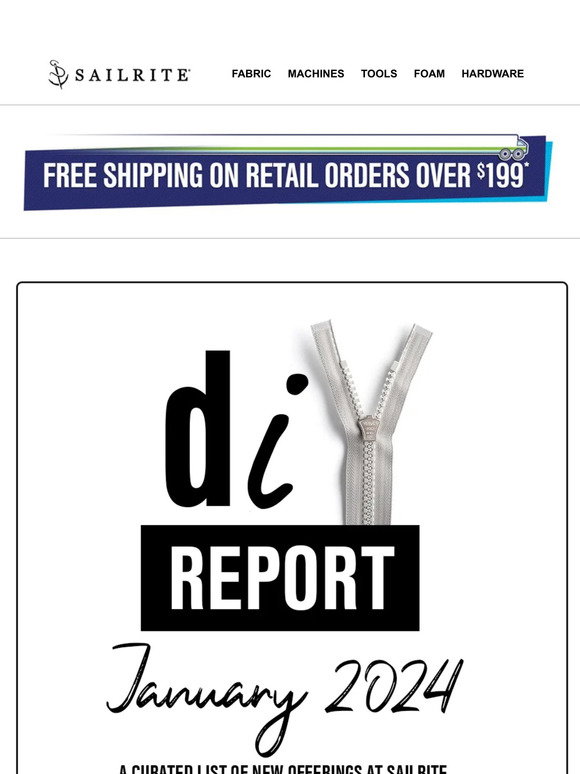 Sailrite: January DIY Report — what's new, what's exciting! | Milled