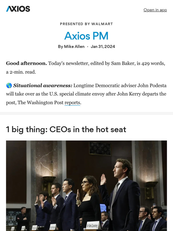 Axios: ⛈️ Axios PM: Historic media debacle | Milled