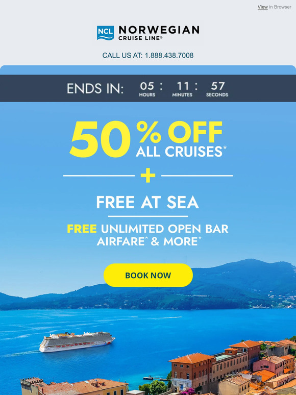 Norwegian Cruise Line: Time to say goodbye to 50% Off | Milled