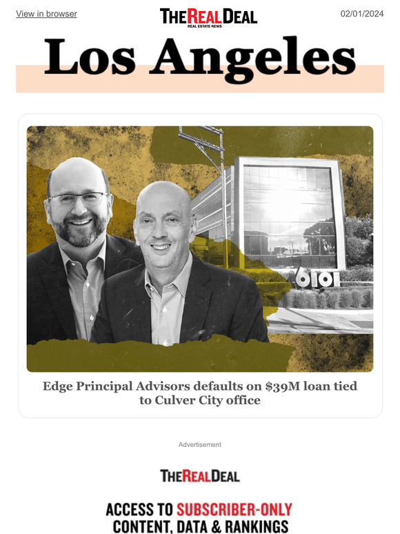 The Real Deal: Edge Principal Advisors defaults on $39M; Lawsuit claims ...