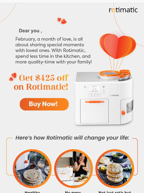 Rotimatic: Rotimatic shares the love this February 🧡 | Milled
