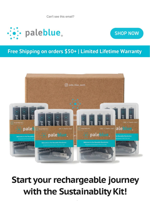 Pale Blue: Charge Faster with our AA & AAA Sustainability Kit | Milled