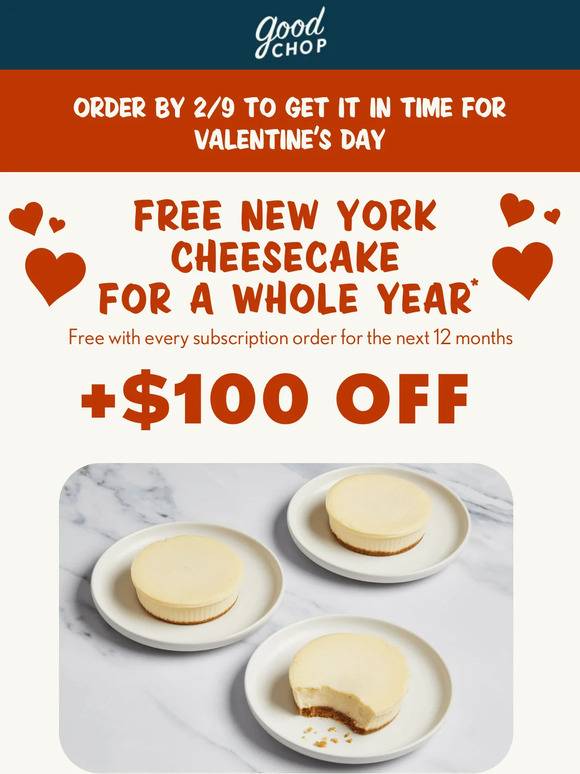 Good Chop: FREE Cheesecake for a Year! | Milled