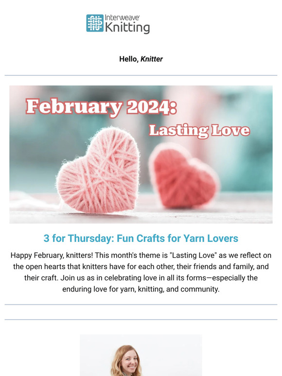 Interweave: Free Heart-Themed Crafts for Yarn Lovers 🩷 | Milled