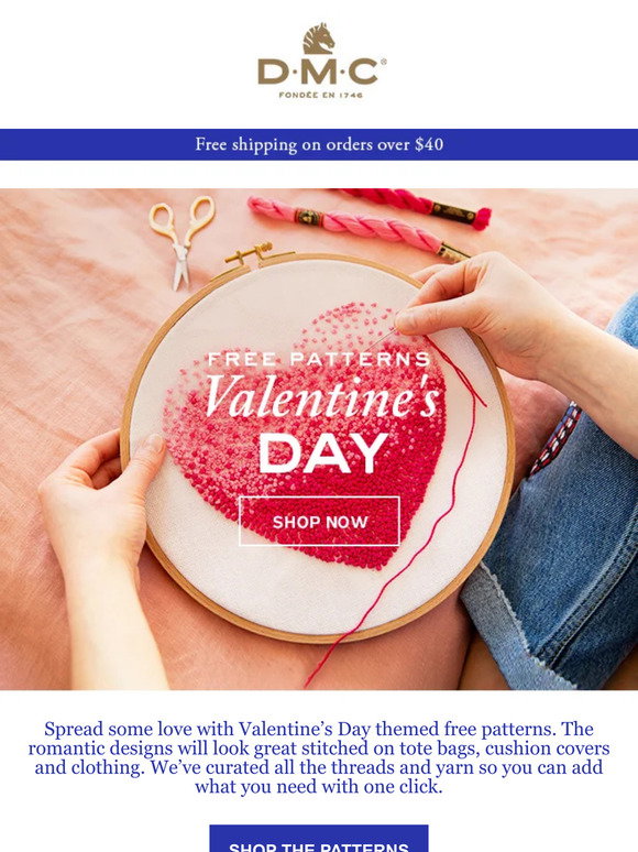 dmc: Stitch some love with our Free Patterns 💖 | Milled
