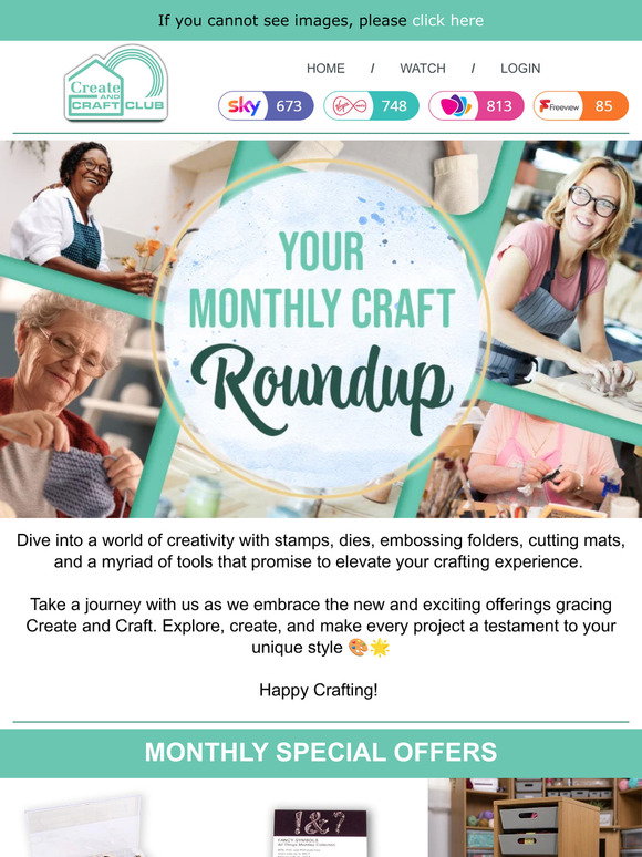Create and Craft: —, your monthly newsletter has arrived! | Milled