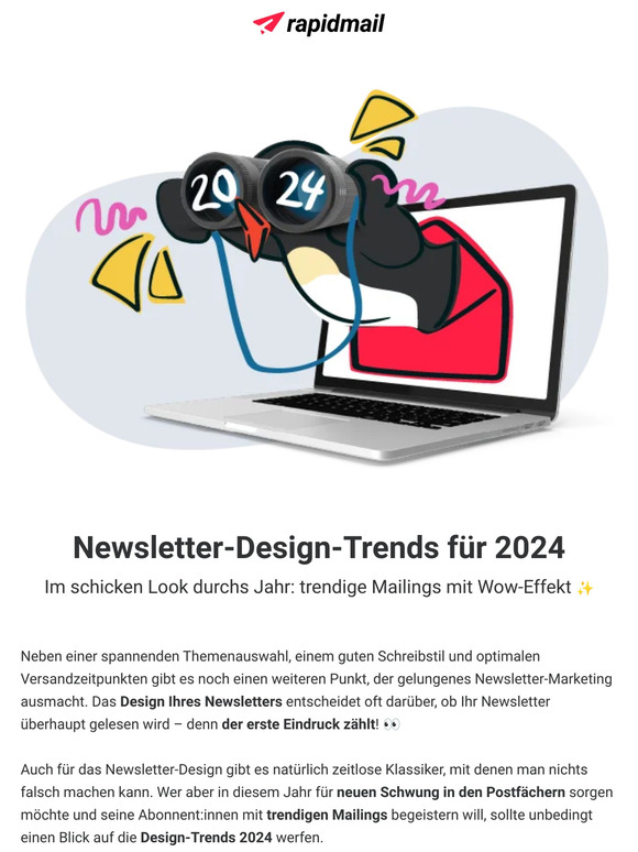 Rapidmail: Angesagtes Newsletter-Design: das sind die Trends für 2024 🎨 ...