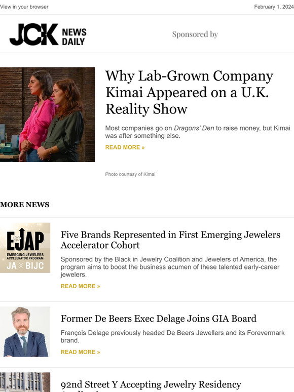 JCK: Why Lab-Grown Company Kimai Appeared on a U.K. Reality Show | Milled
