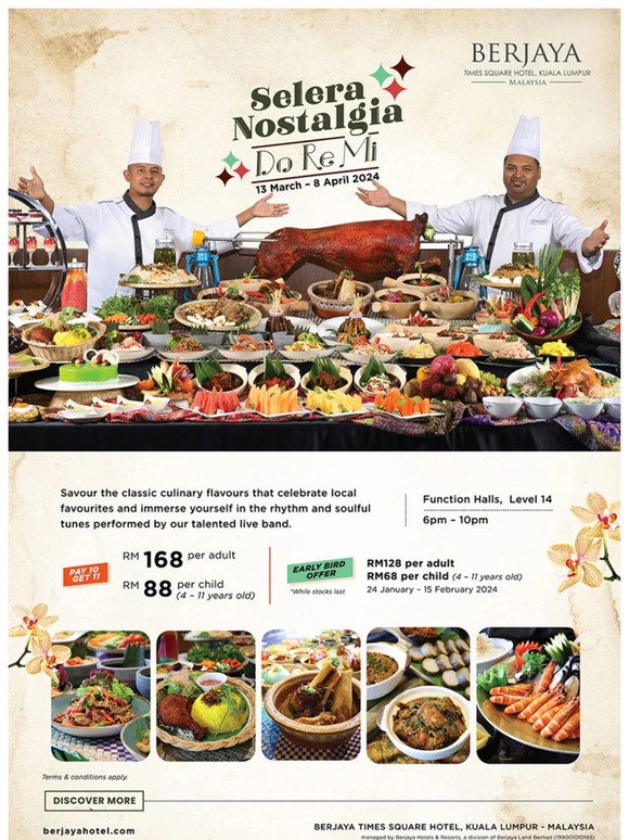 Berjaya Hotels: Selera Nostalgia Do Re Mi at Berjaya Times Square Hotel ...