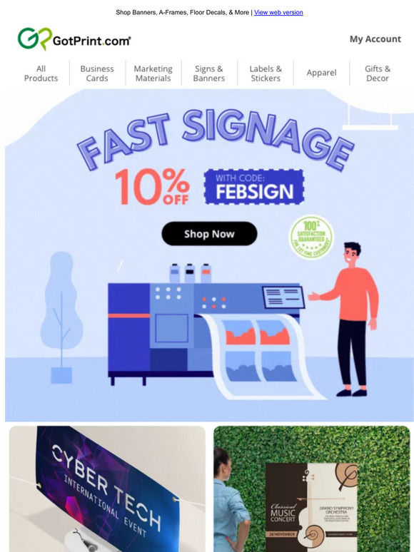 Gotprint.com: Meet Deadlines with Fast Signage Printing | Milled